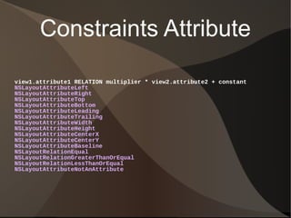 Autolayout in iOS | PPT