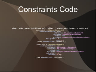 Autolayout in iOS | PPT