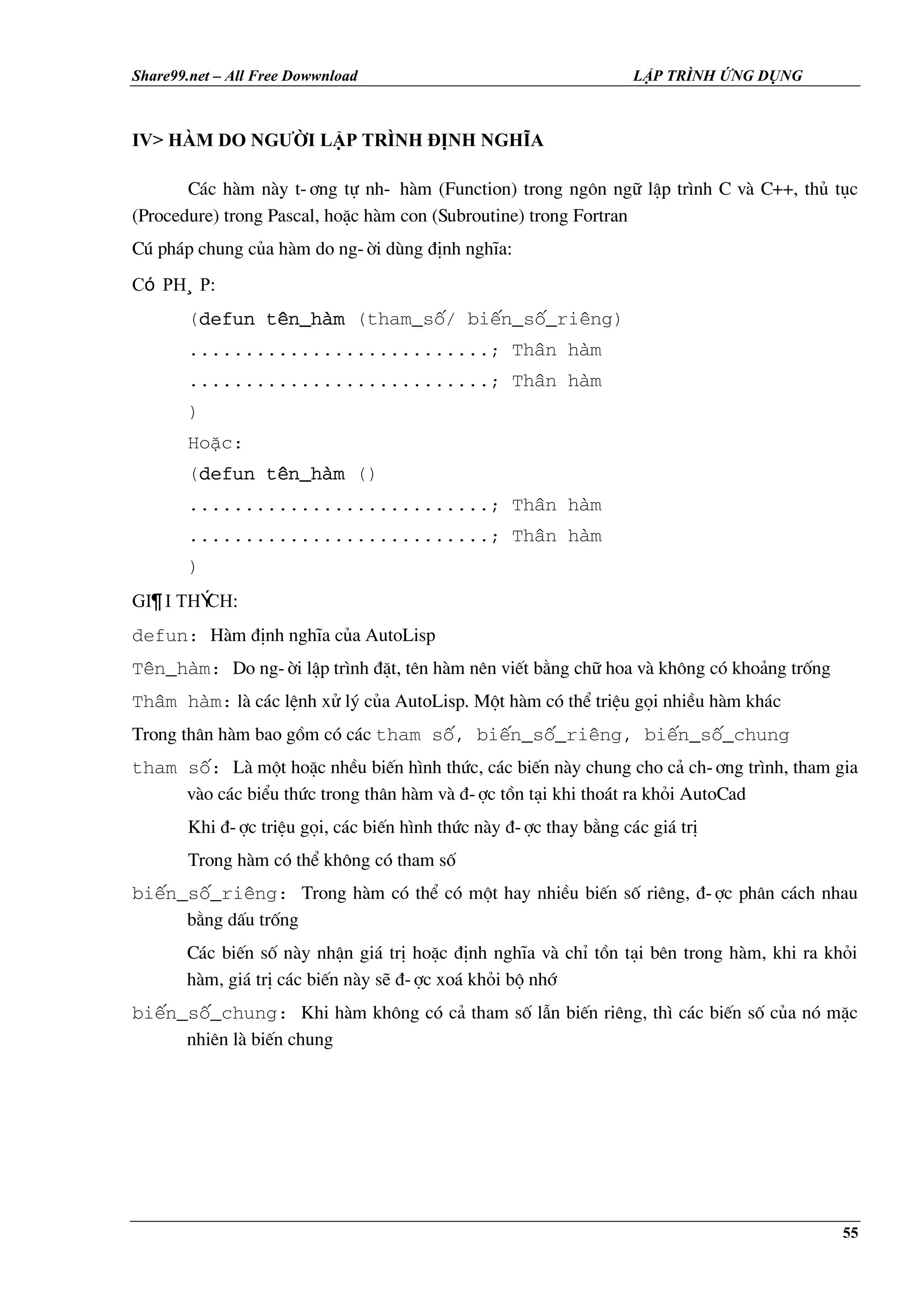 Tài liệu tự học Auto lisp | PDF