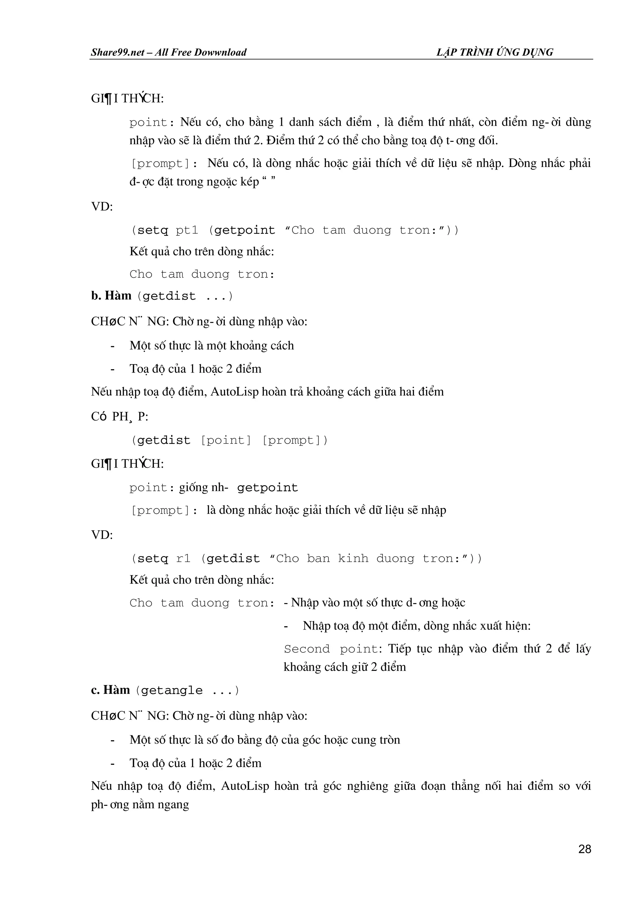 Tài liệu tự học Auto lisp | PDF