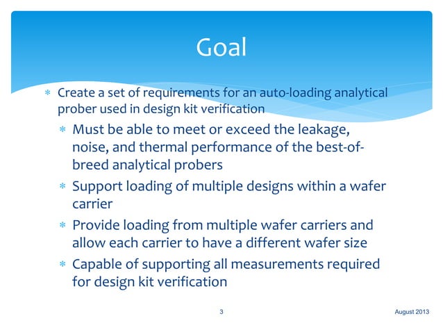 Developing a New Auto-Loading Analytical Prober | PPT