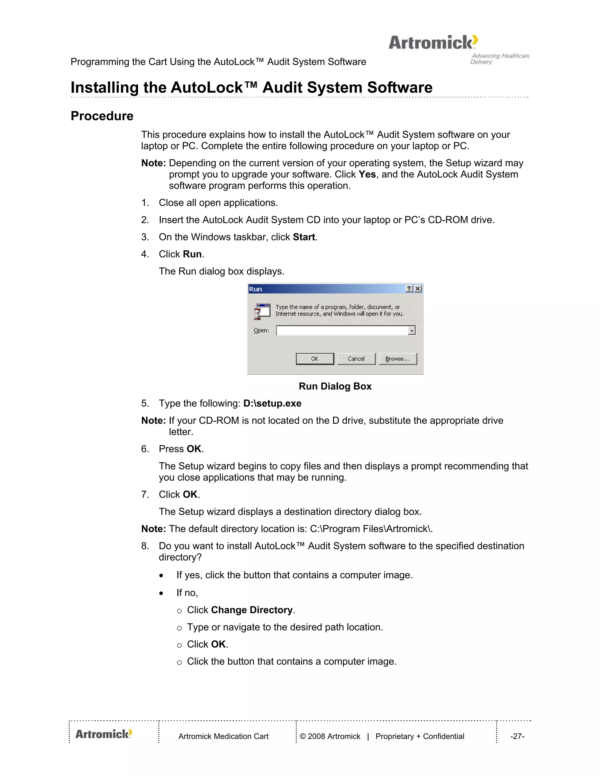 Artromick Auto Lock Manual for Hospital Computing Solutions | PDF