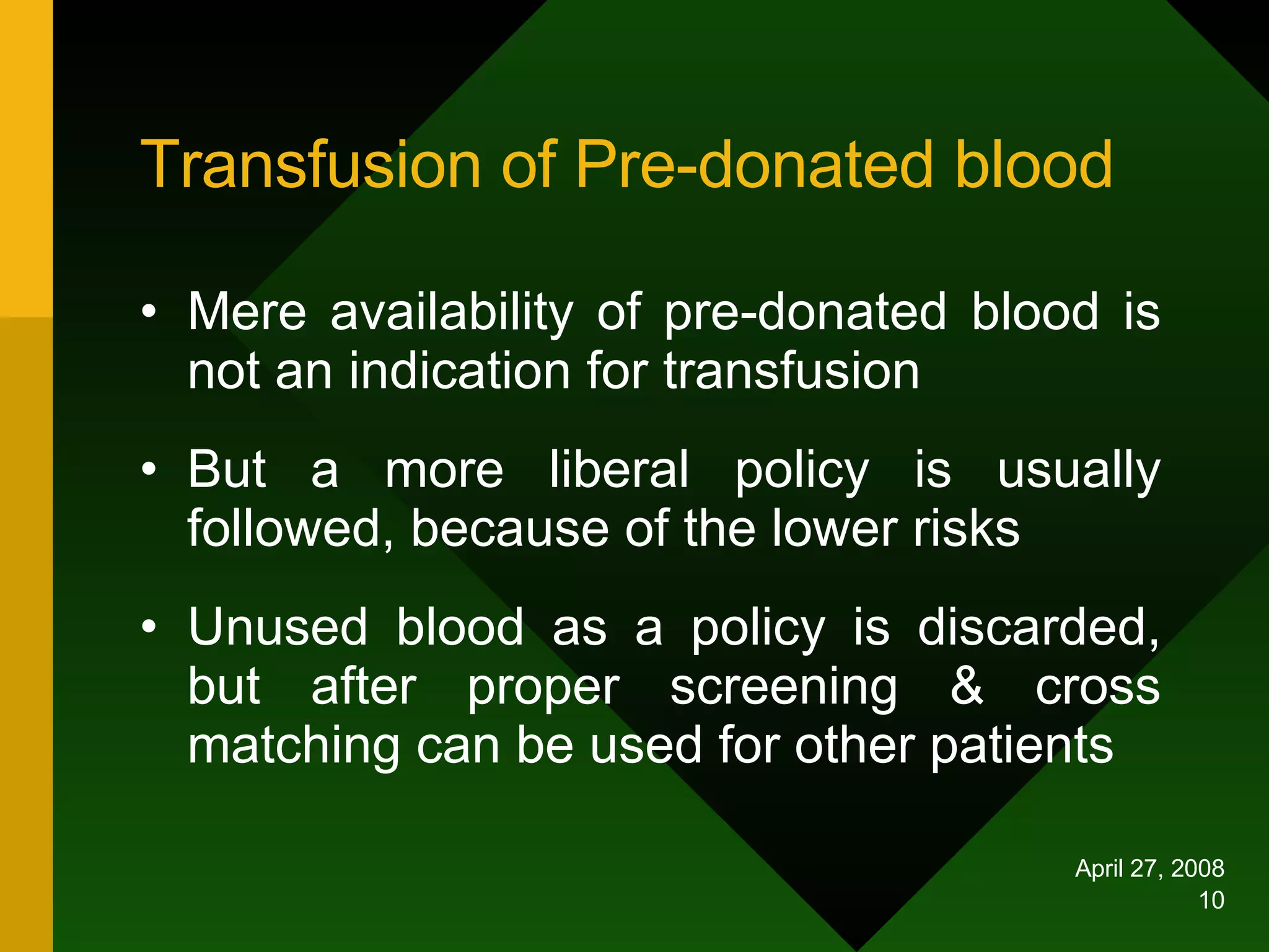 Autologous Blood Transfusion | PPT