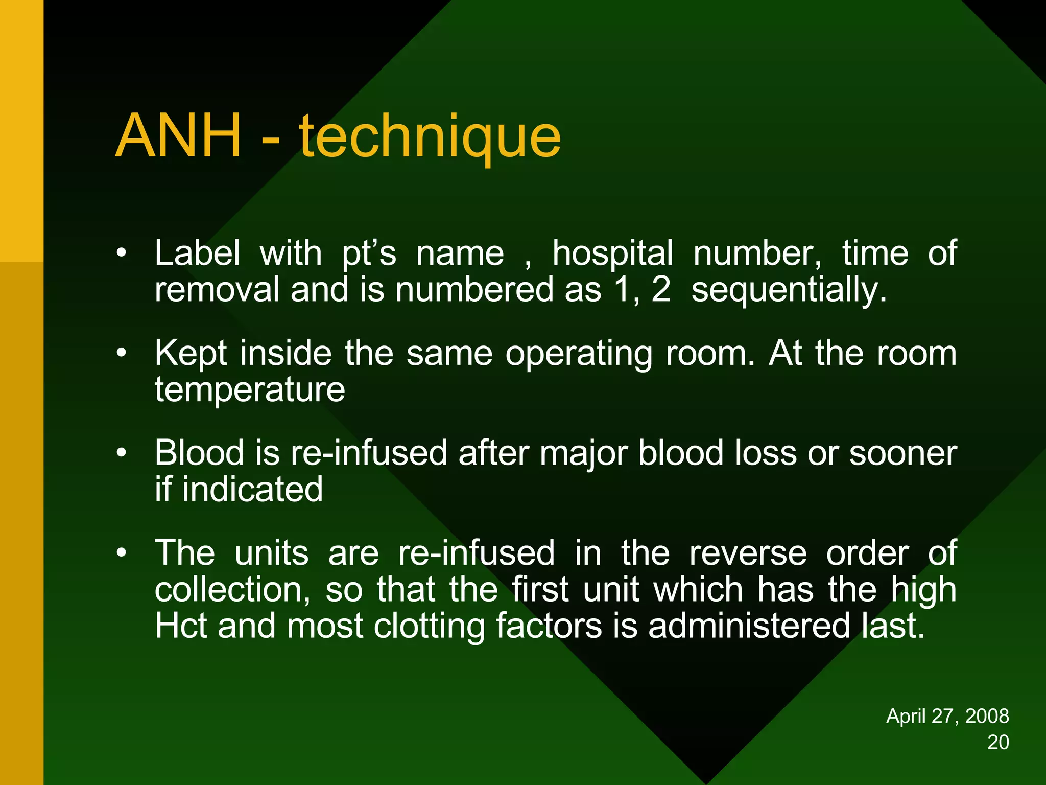 Autologous Blood Transfusion | PPT