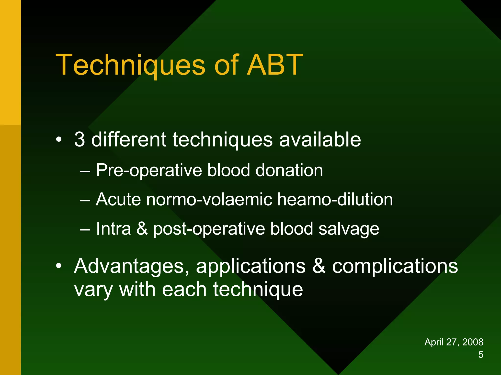 Autologous Blood Transfusion | PPT