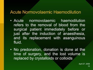Autologous Blood Transfusion | PPT