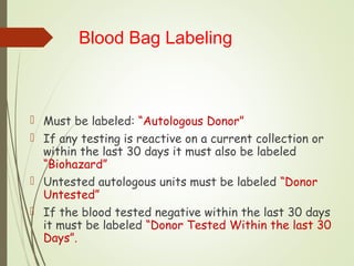 Autologous blood transfusion | PPT