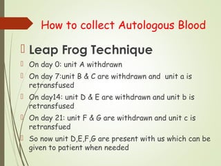 Autologous blood transfusion | PPT