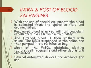 Autologous blood transfusion | PPT