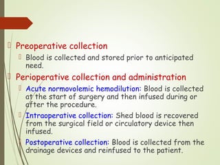 Autologous blood transfusion | PPT
