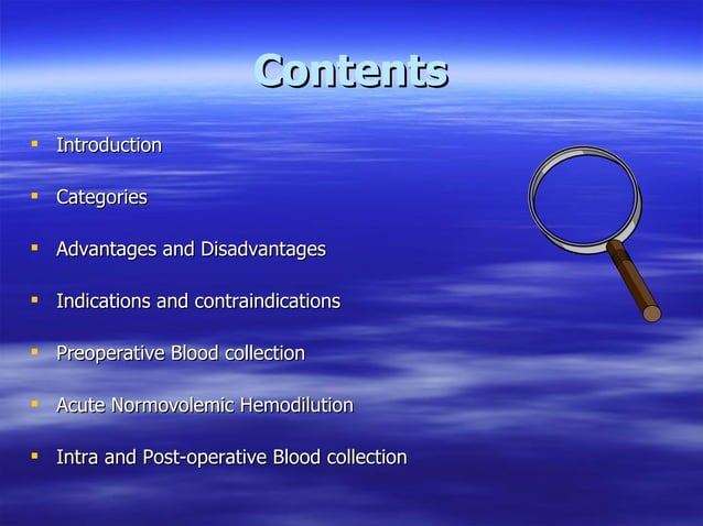 Autologous Blood Donation And Transfusion | PPT
