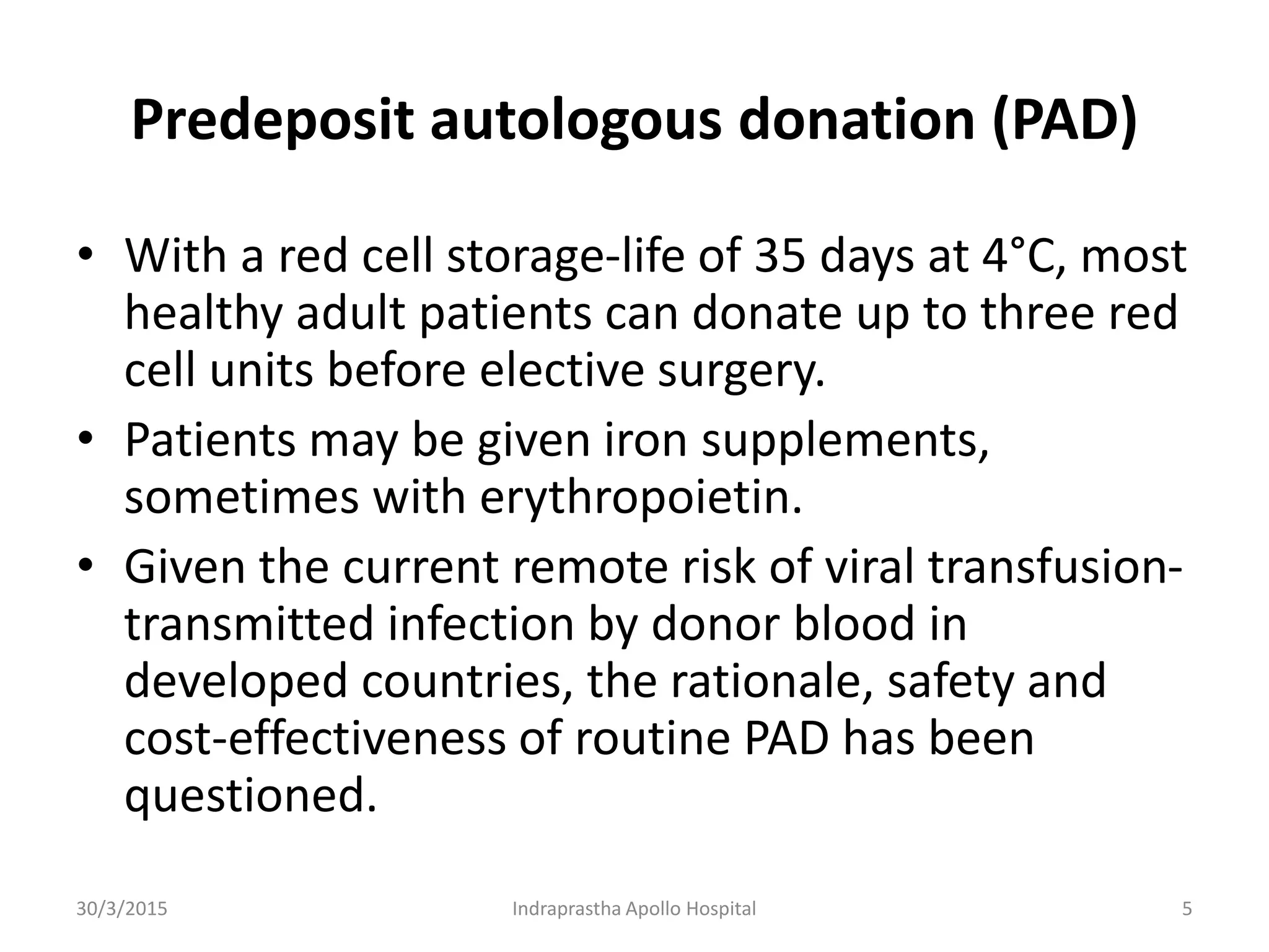 Autologous Blood Transfusion | PPTX