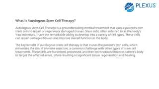Autologous Stem Cell Therapy: A Personalized Approach to Healing ...