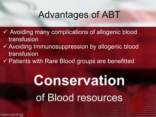 Autologous transfusion & its types | PPTX