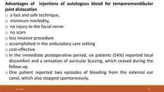 Journal Club on Autologous blood injection for the treatment of ...