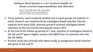 Journal Club on Autologous blood injection for the treatment of ...