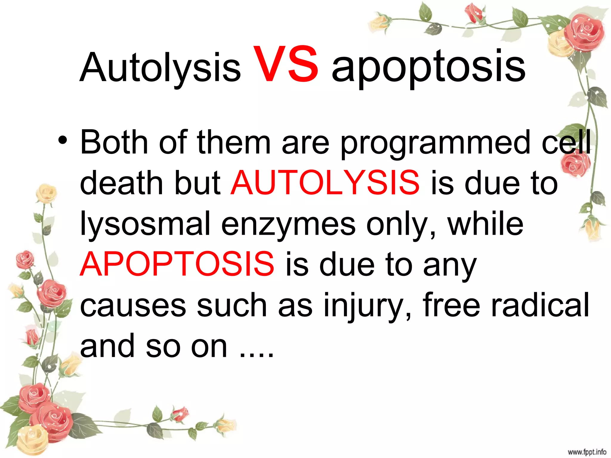Autolysis pathology ppt | PPT