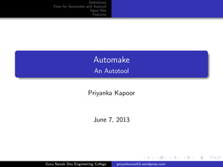 Automake | PPT