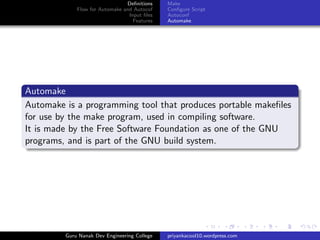 Automake | PPT