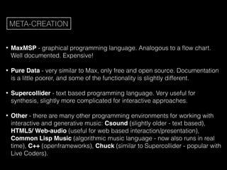 Automated Composition & Generative Music | PPT