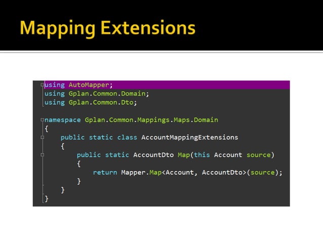 Automapper + cavity | PPT