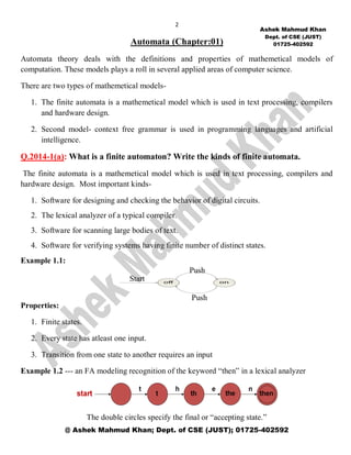 Automata Theory | PDF