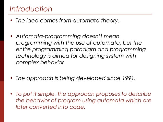 Automata based-programming | PPT