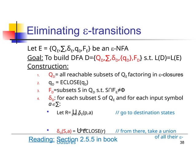 AUTOMATA THEORY AUTOMATA THEORYAutomata3Chapter2.pptx | Programming Languages | Computing