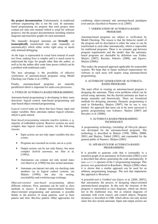 Automata based programming | PDF