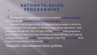 Automata based programming | PPTX