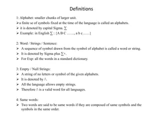 Automata definitions | PPT