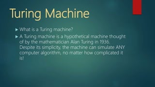 Turing machine | PPTX