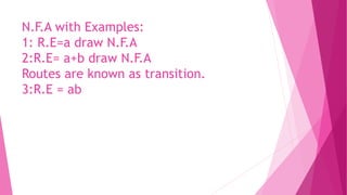 NFA Non Deterministic Finite Automata by Mudasir khushik | PPTX