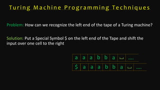 Automata presentation turing machine programming techniques | PPTX