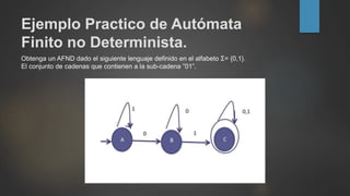Autómatas Finitos, Deterministas y no Deterministas | PPTX