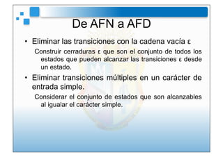 Automatas y compiladores tablas de transición análisis léxico | PDF