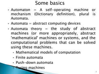THEORY OF COMPUTATION SERIES LECTURES | PPT