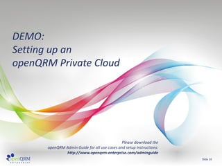 Automated everything - Setting up an openQRM Cloud | PDF