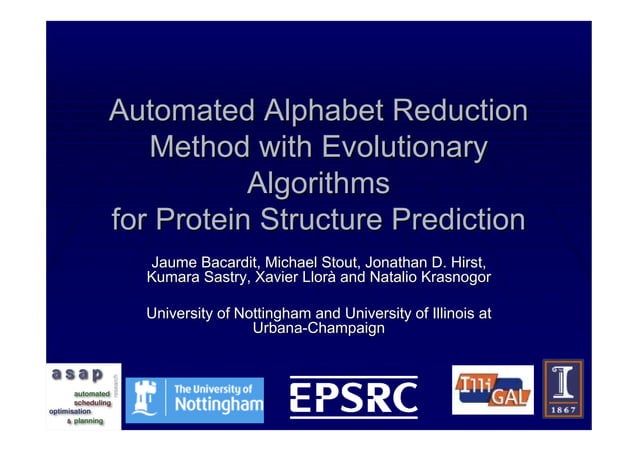 Automated Alphabet Reduction Method With Evolutionary Algorithms For Protein Structure Prediction