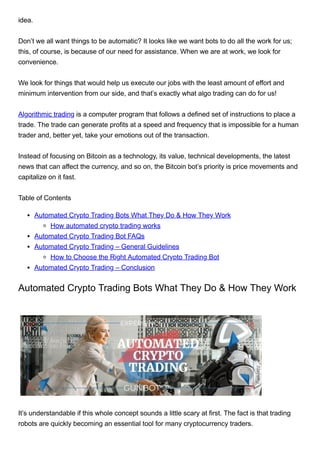 Automated Crypto Trading | PDF
