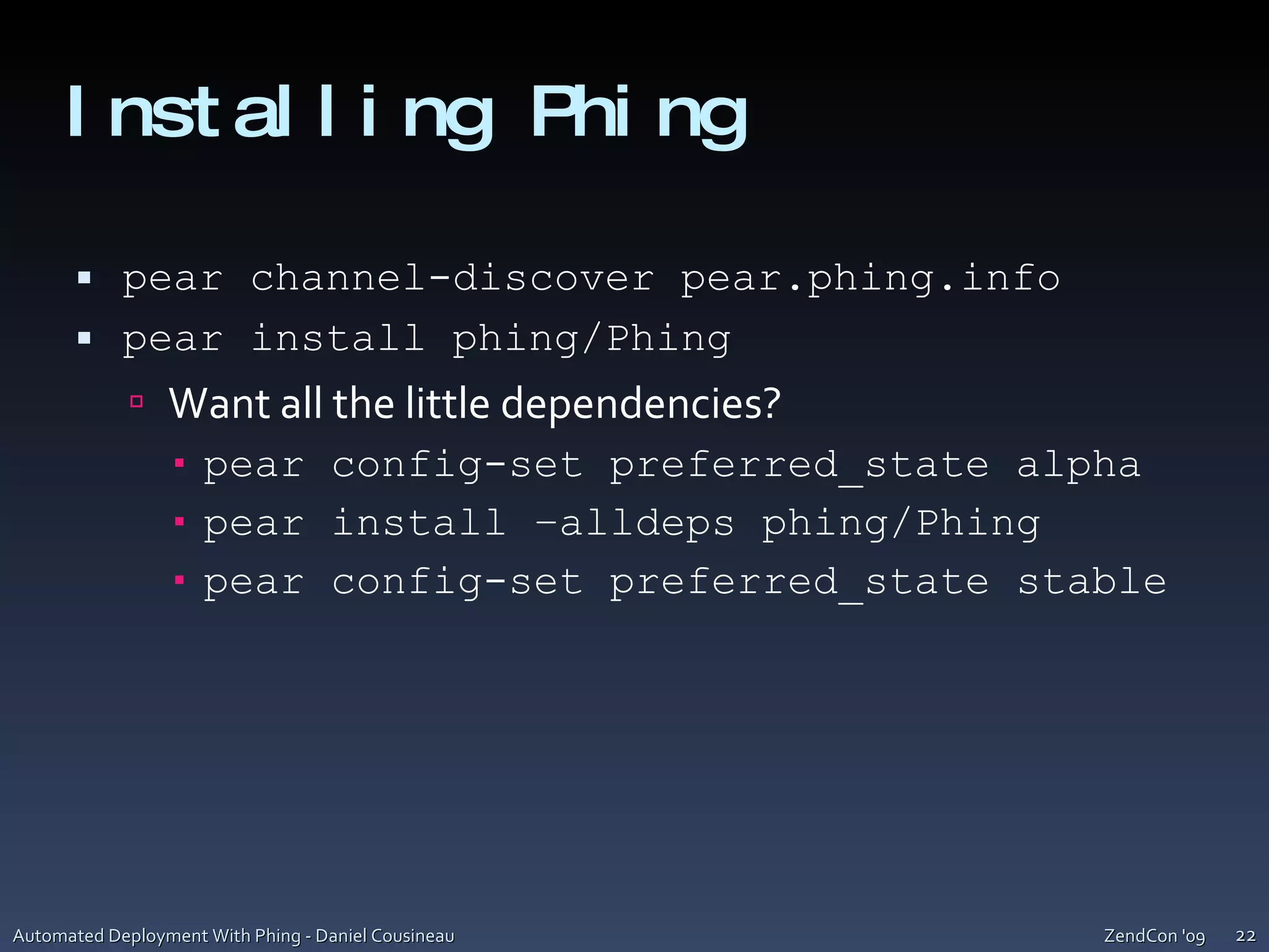 Automated Deployment With Phing | PPT
