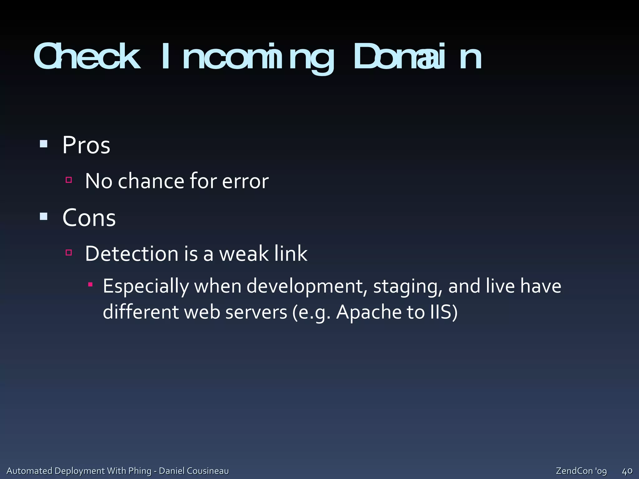 Automated Deployment With Phing | PPT