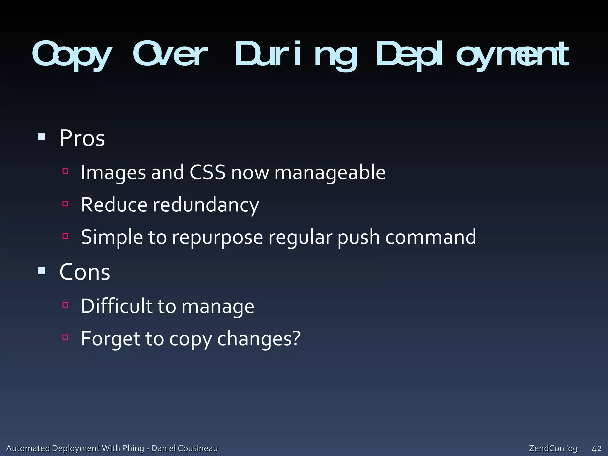 Automated Deployment With Phing | PPT
