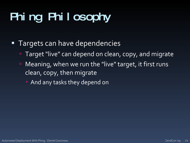 Automated Deployment With Phing | PPT
