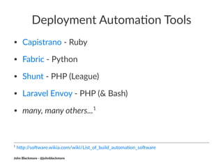 Automated deployments using envoy by John Blackmore | PDF