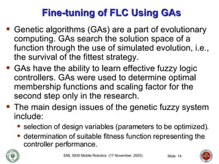 Automated Parallel Parking Using Fuzzy Logic | PPT