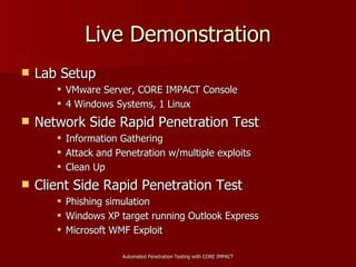 Automated Penetration Testing With Core Impact | PPT