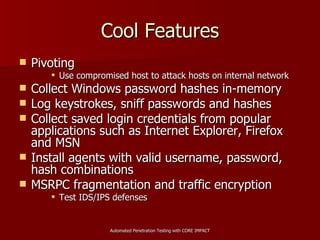 Automated Penetration Testing With Core Impact | PPT