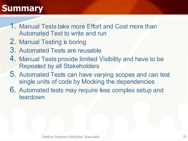 Automated Testing Vs Manual Testing Ppt