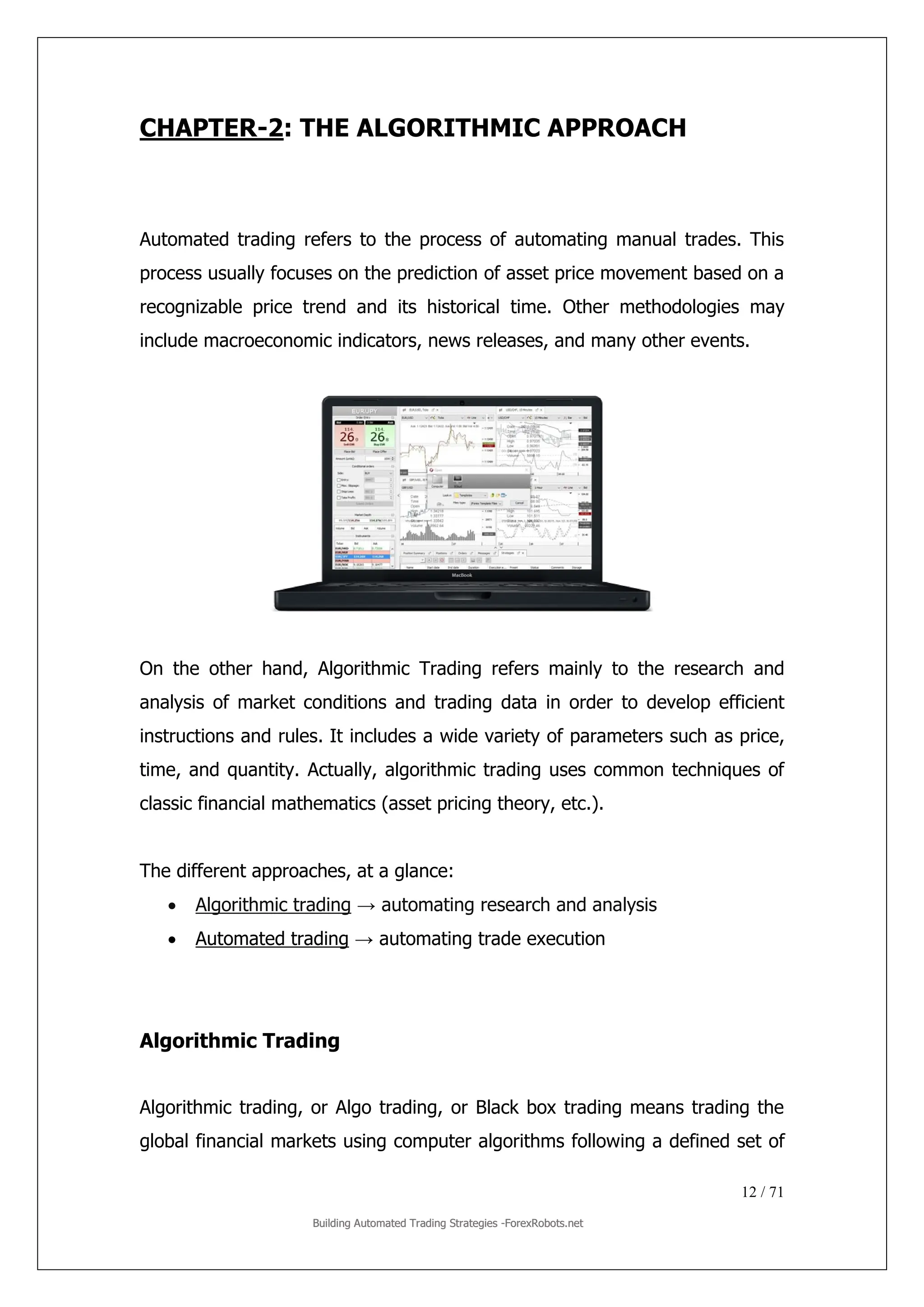 Building Automated Trading Strategies for Trading the Global Financial ...